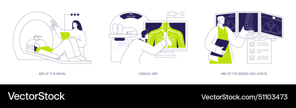 Magnetic resonance imaging abstract concept Vector Image