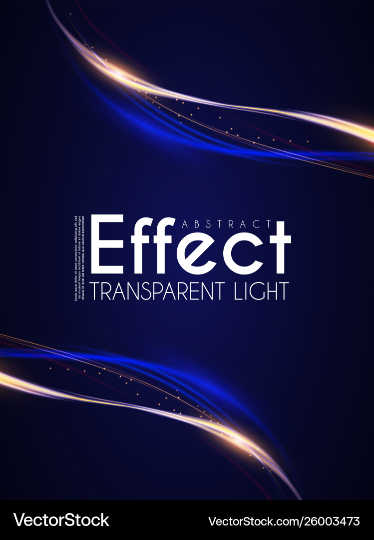 Motion light effect shining wave glow design Vector Image