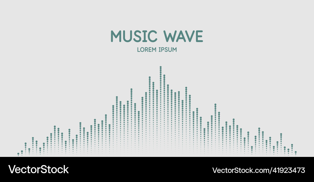 Music wave in the form Royalty Free Vector Image