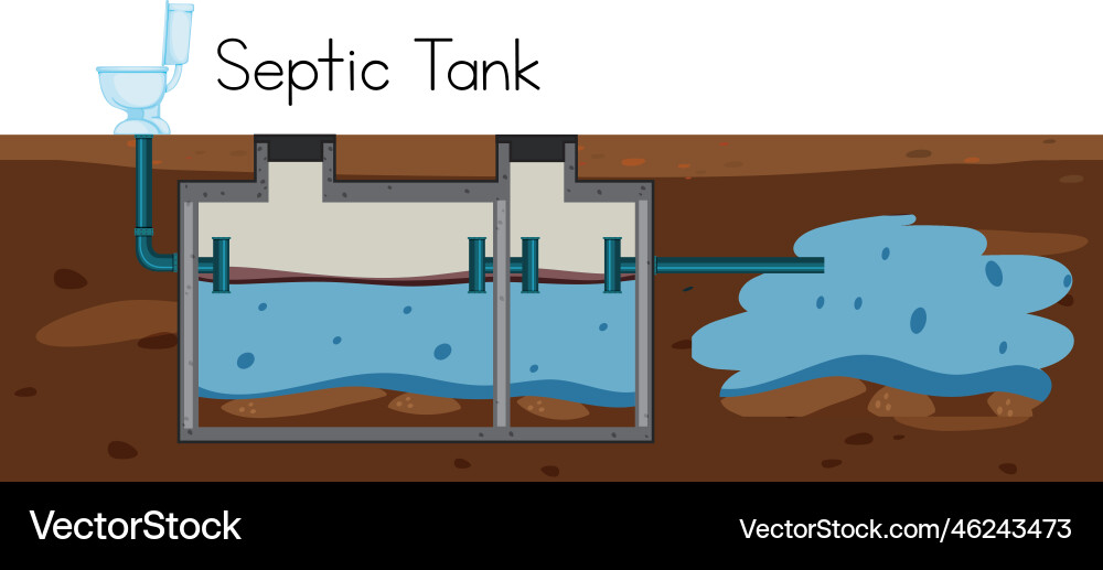 Septic tank concept Royalty Free Vector Image - VectorStock