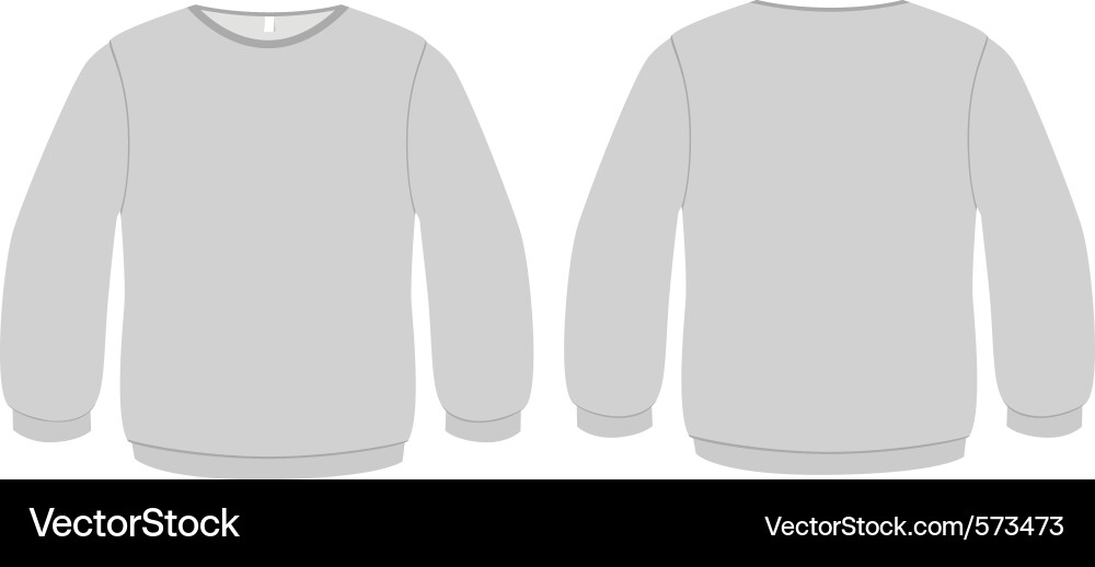 Simple Crewneck Sweater Template Royalty Free Vector Image