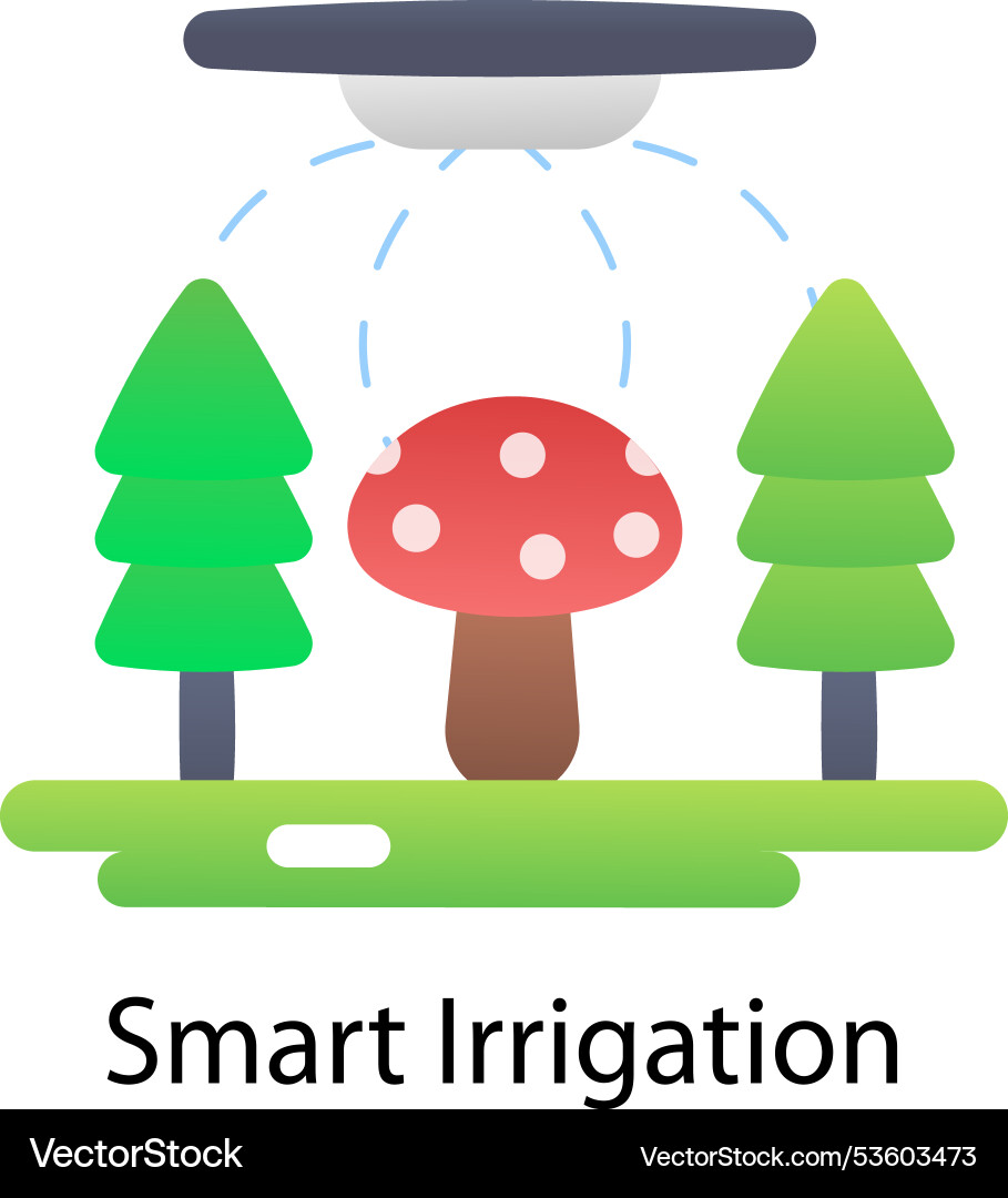 Smart irrigation Royalty Free Vector Image - VectorStock