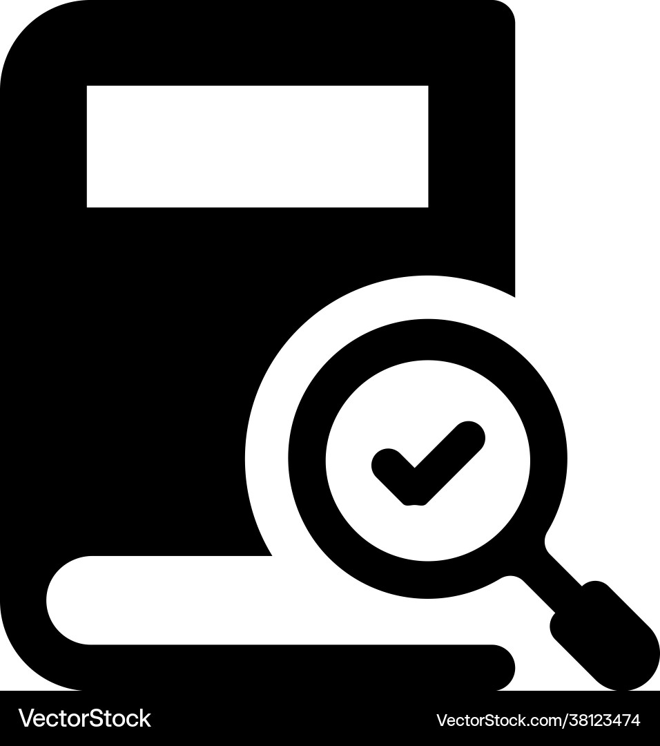 Book search icon eps file Royalty Free Vector Image