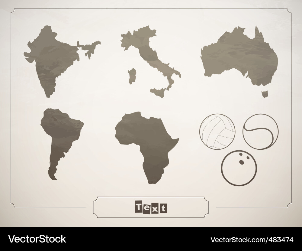 Geographical sports Royalty Free Vector Image - VectorStock