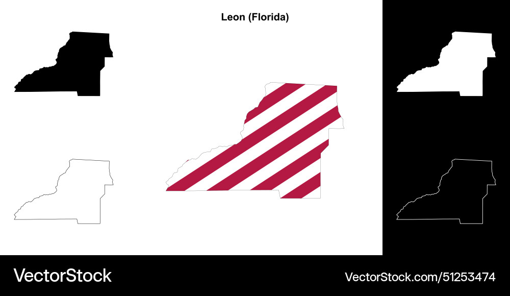 Leon outline map Royalty Free Vector Image - VectorStock