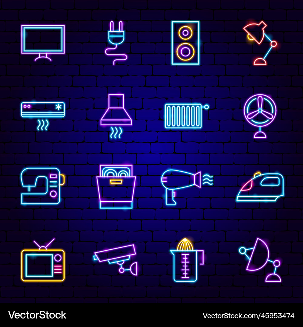 Neon Tv Icon Vector Images (over 3,300)
