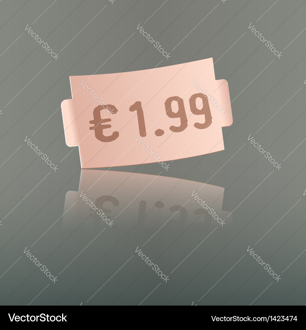 Pink price tag Royalty Free Vector Image - VectorStock