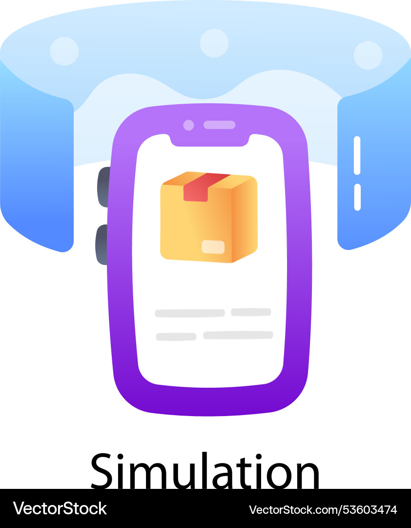 Simulation Royalty Free Vector Image - VectorStock