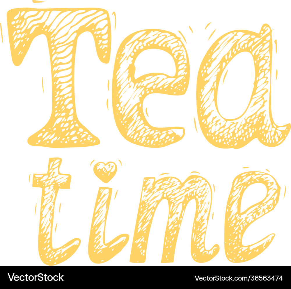 Tea time Royalty Free Vector Image - VectorStock