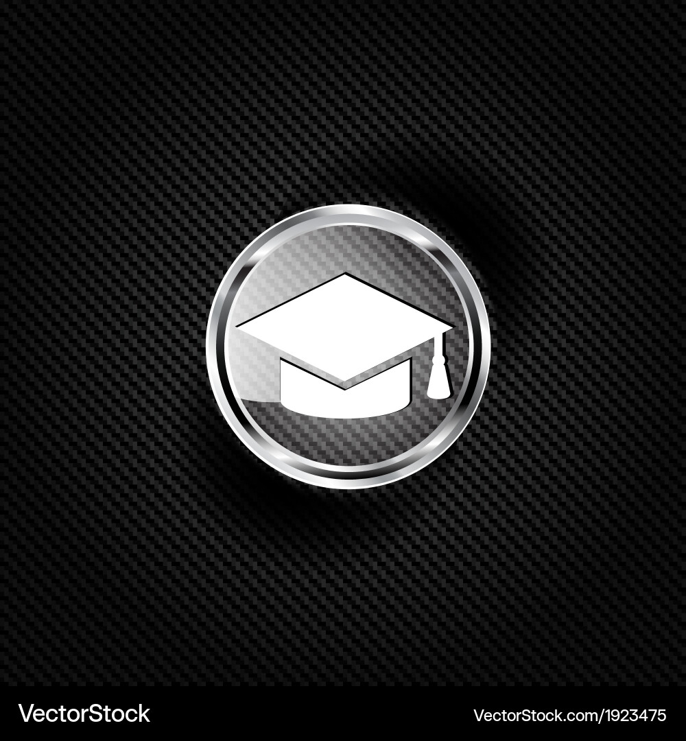 Academic cap icon study hat symbol Royalty Free Vector Image