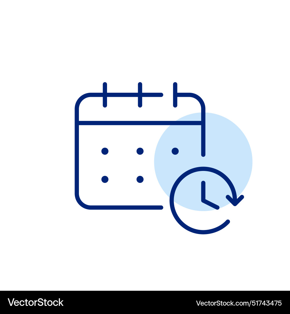 Calendar and clock time management scheduled Vector Image