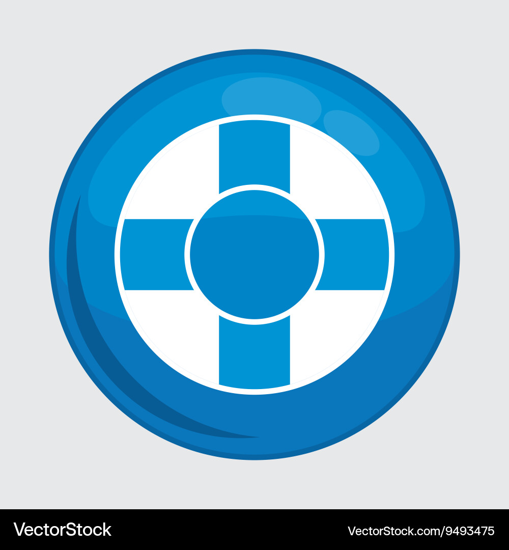 Float button icon social media design Royalty Free Vector