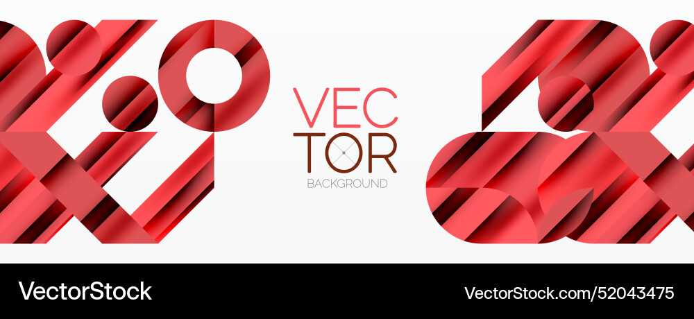 Geometric diagonal line and circle shape wide Vector Image