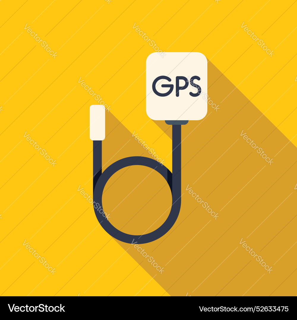 Gps receiver showing location using satellite Vector Image