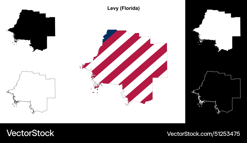 Levy outline map Royalty Free Vector Image - VectorStock
