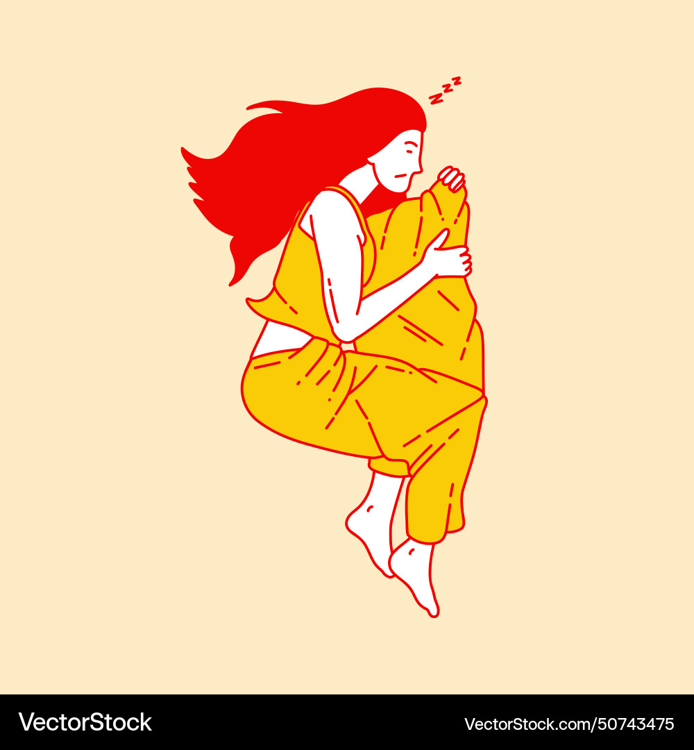 Simple cartoon of sleeping activities 3 Royalty Free Vector