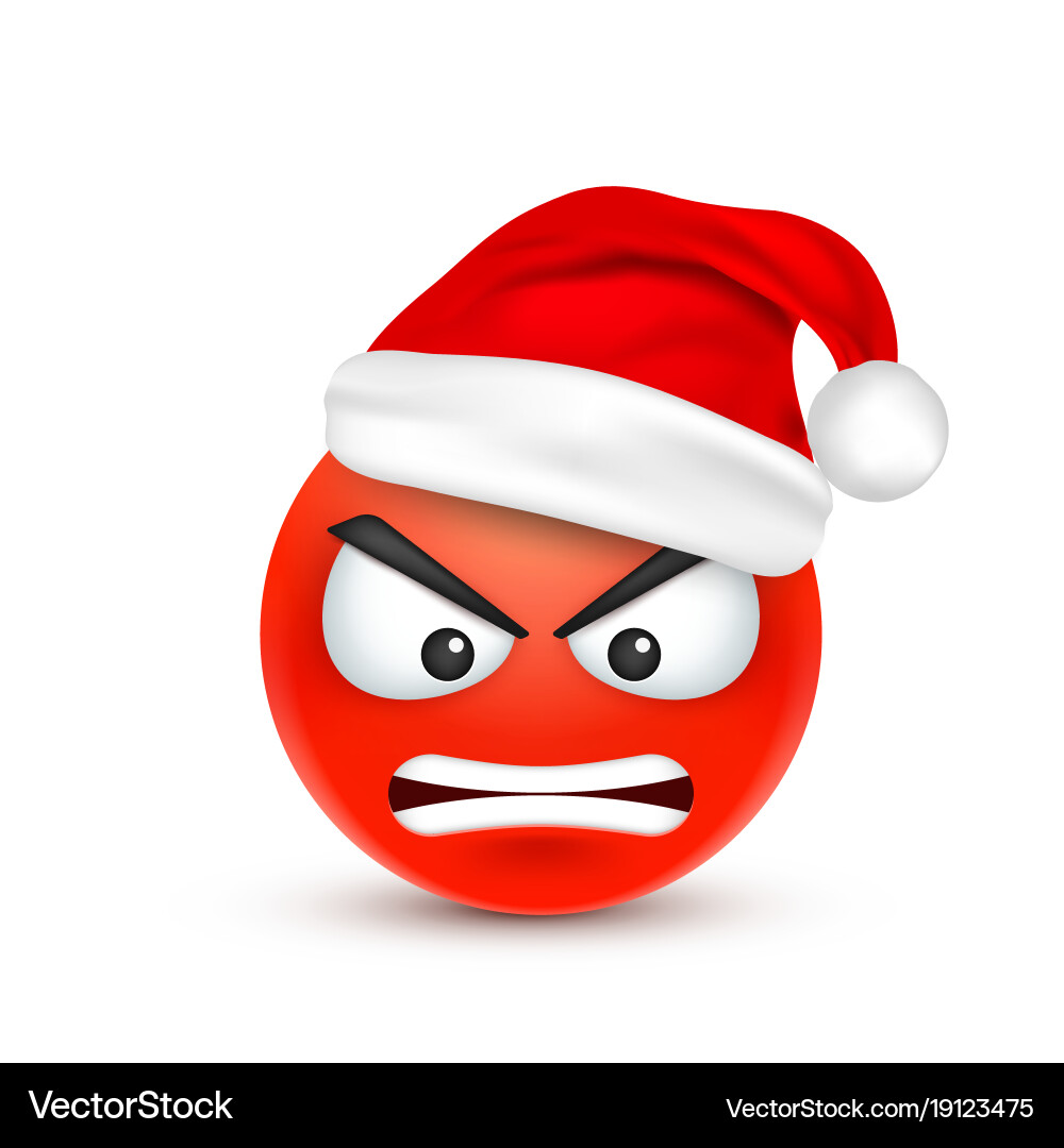 Smileyemoticon red emoji face with emotions Vector Image