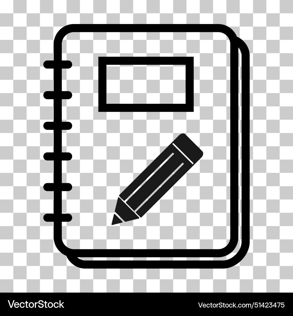 Spiral notebook icon paper blank page symbol note Vector Image