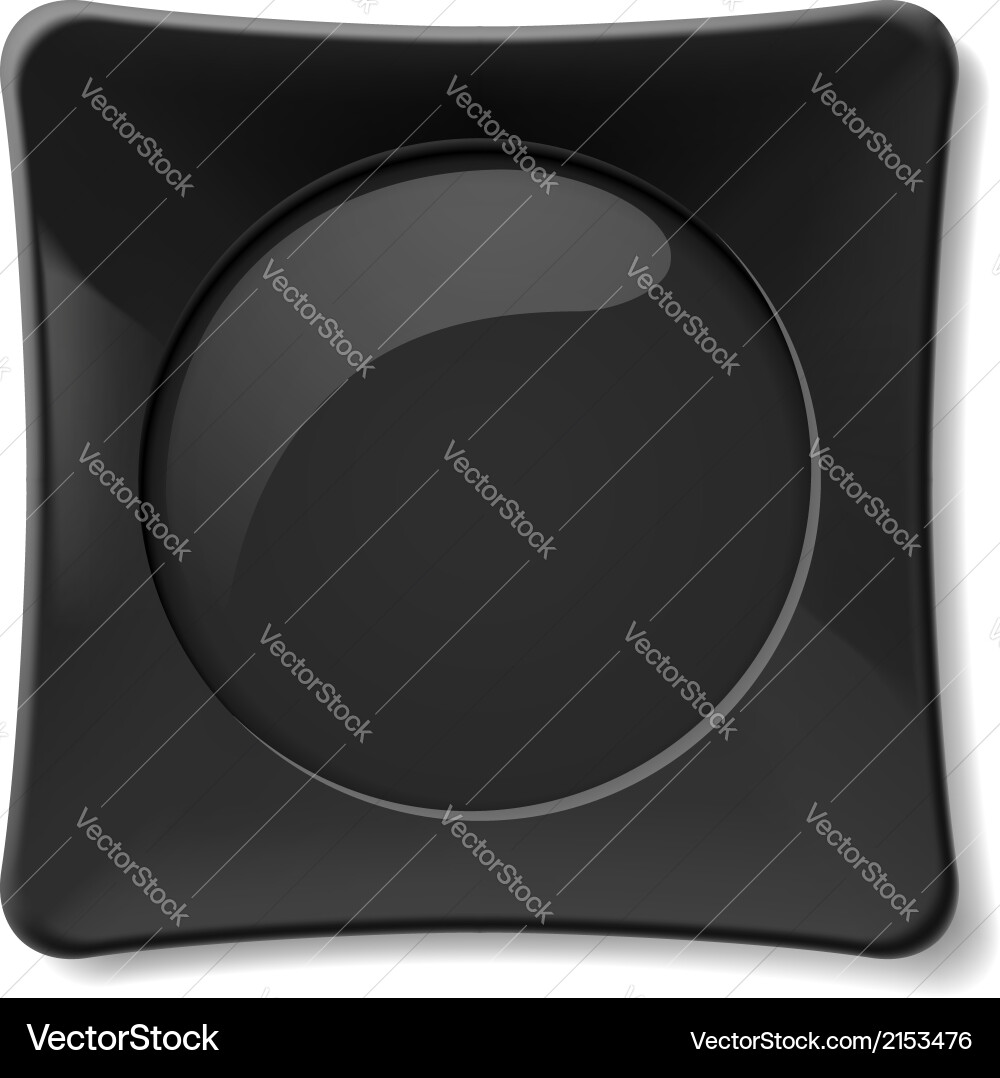 Black plate Royalty Free Vector Image - VectorStock