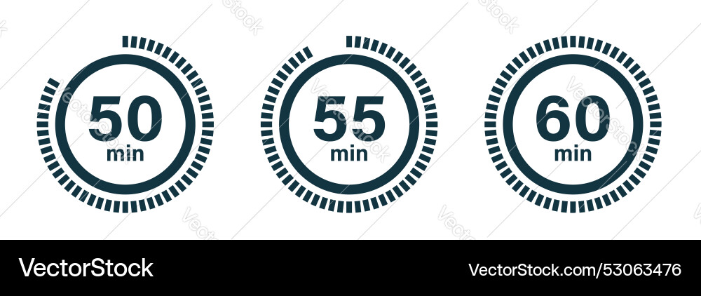 Clock symbols stopwatch signs timer icons Vector Image