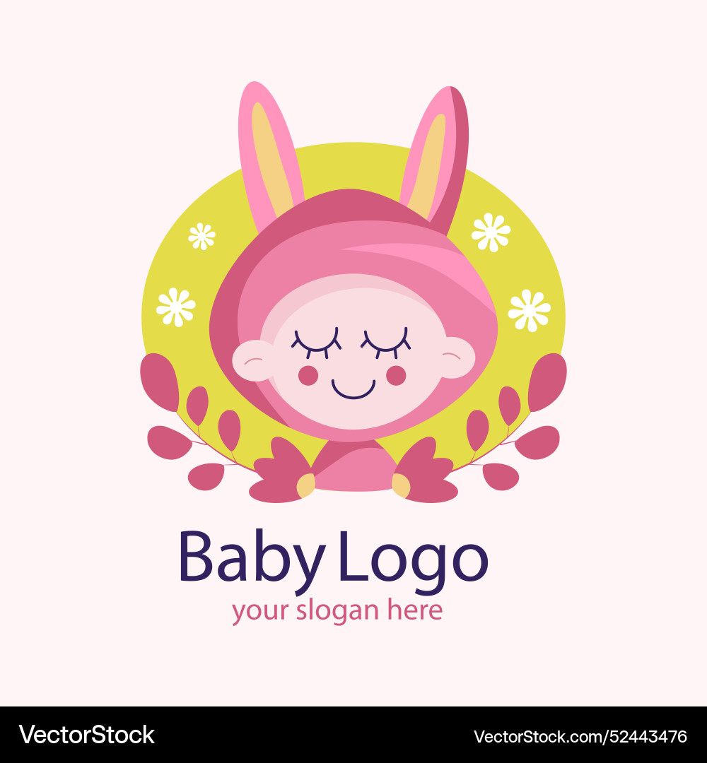 Detailed baby logo Royalty Free Vector Image - VectorStock