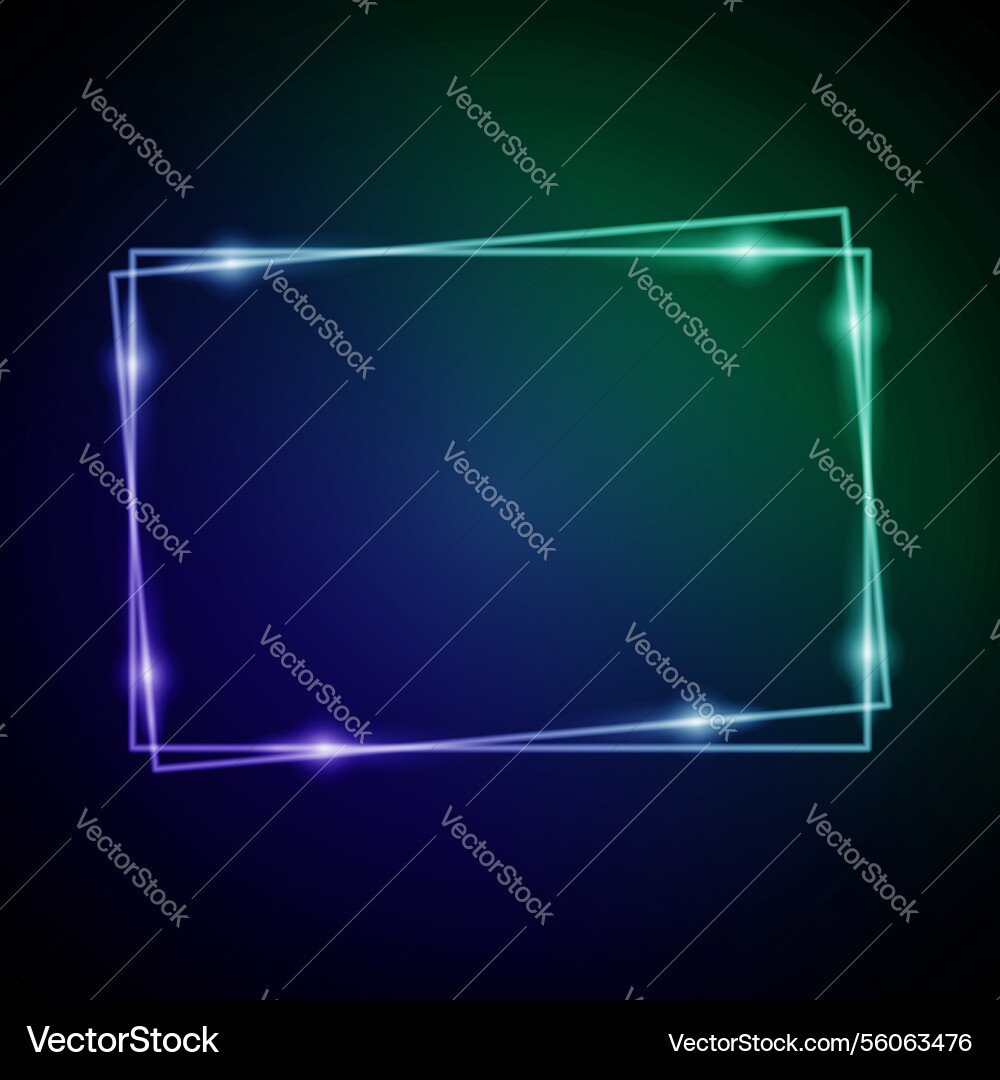 Glow frame Royalty Free Vector Image - VectorStock