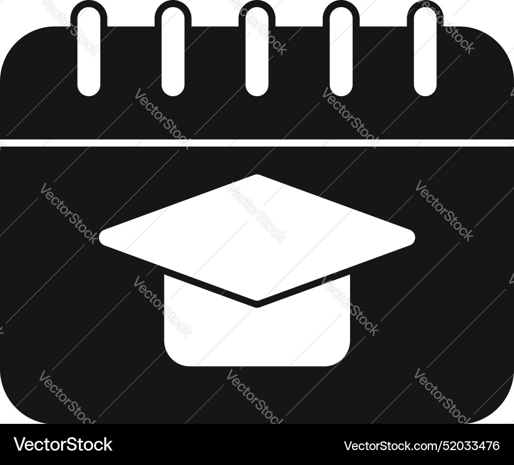 Graduation day marked on calendar icon symbolizing