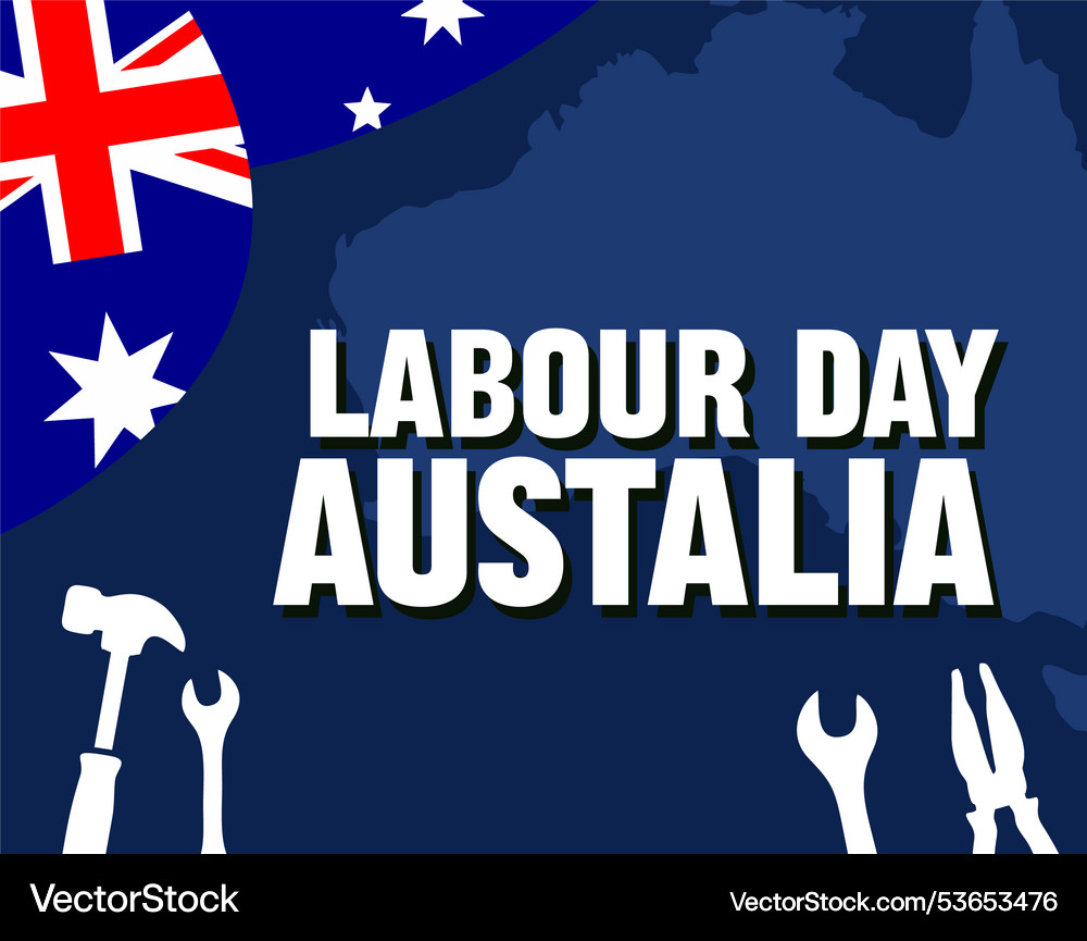 Happy australian labor day Royalty Free Vector Image