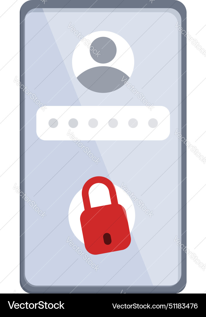 Incorrect phone password icon cartoon Royalty Free Vector