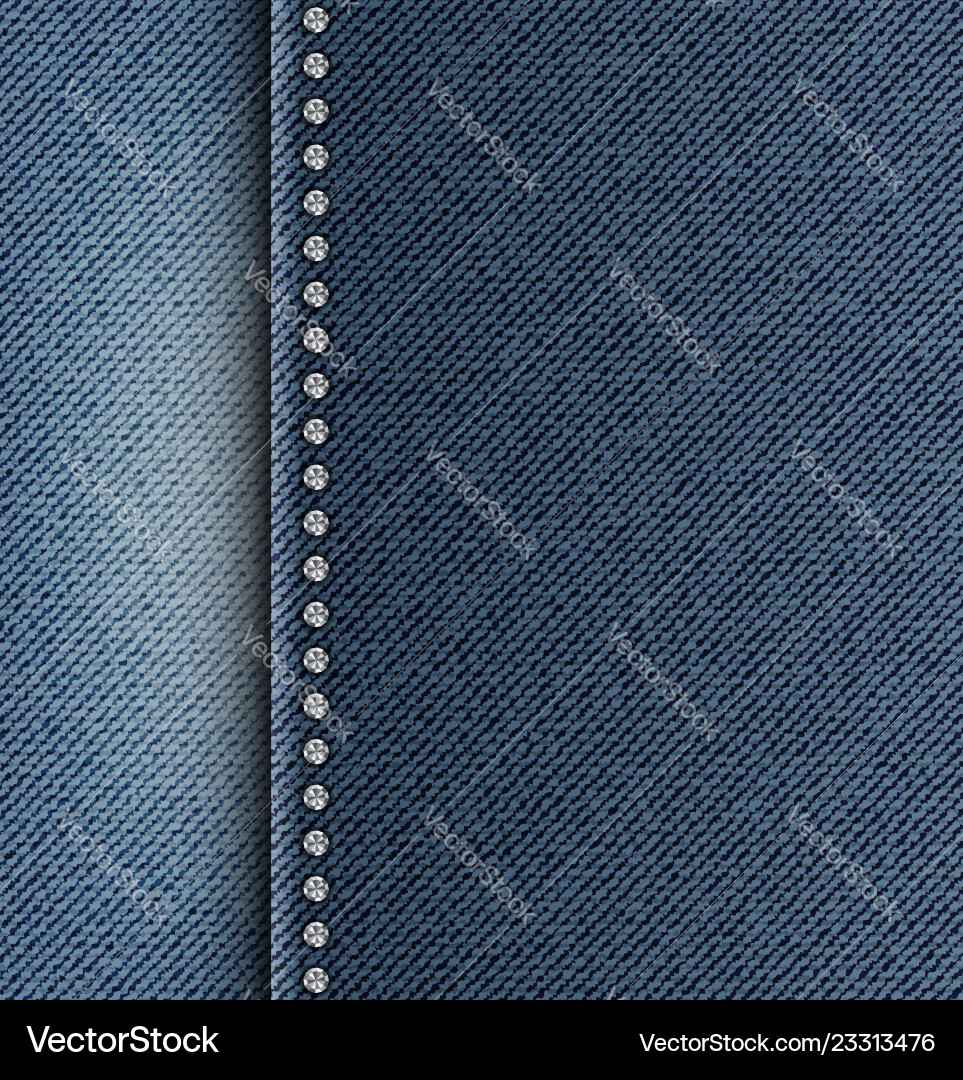 Jeans texture with side strip Royalty Free Vector Image