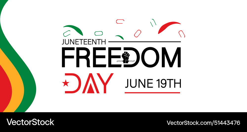 Juneteenth freedom day a beautiful commemoration Vector Image