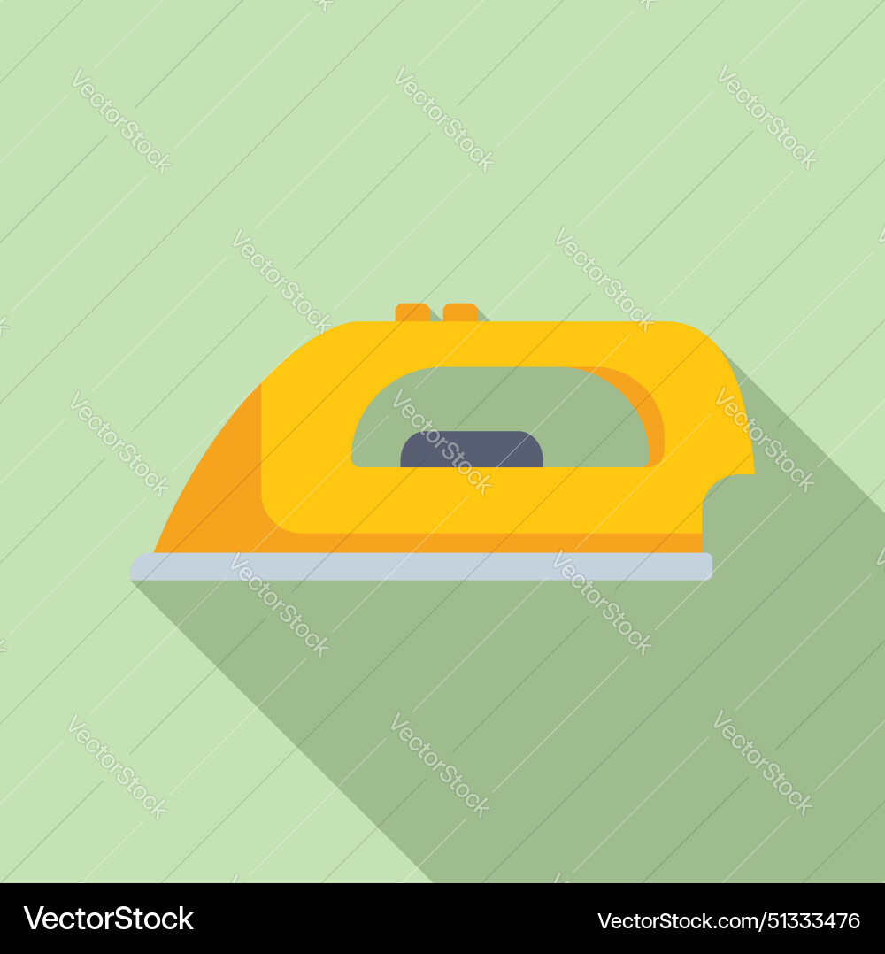Modern yellow electric iron Royalty Free Vector Image