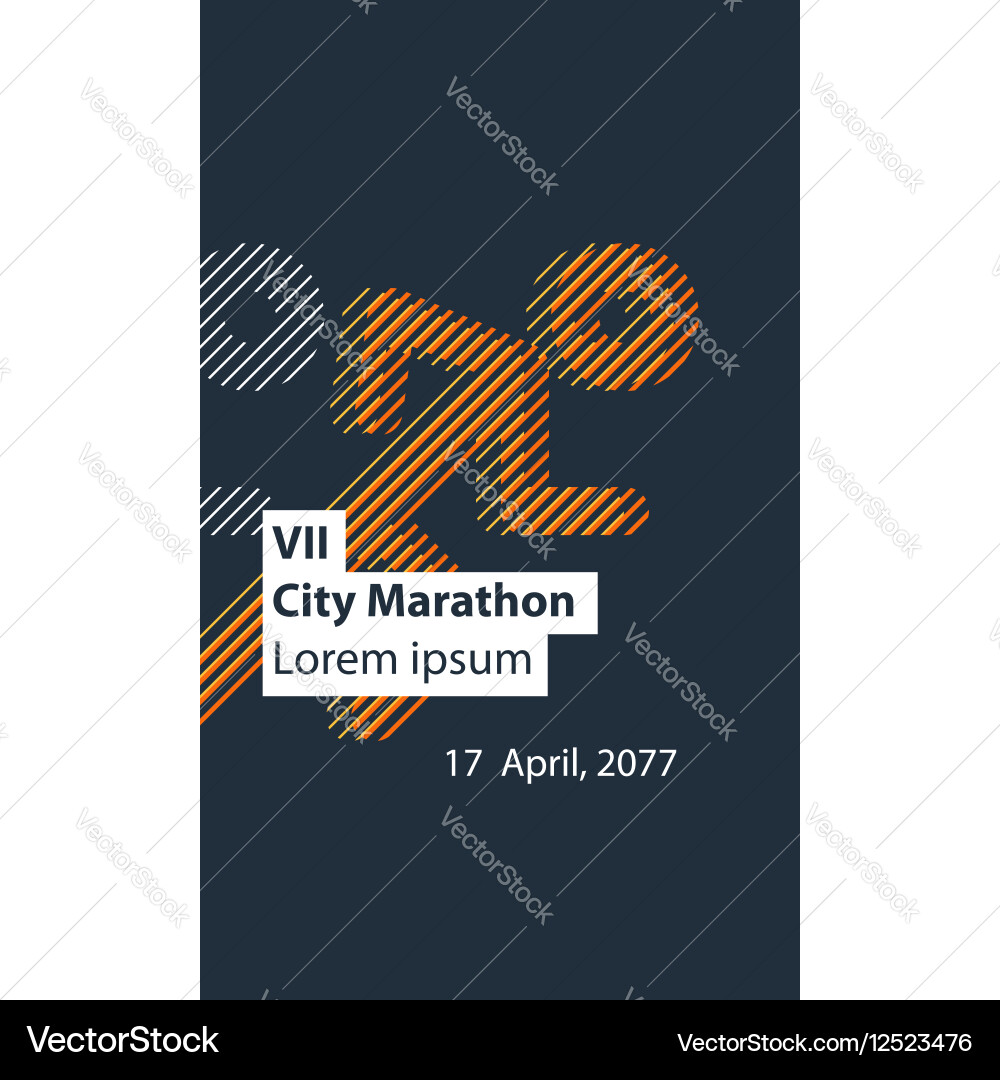 Sports activity identity runner logo Royalty Free Vector