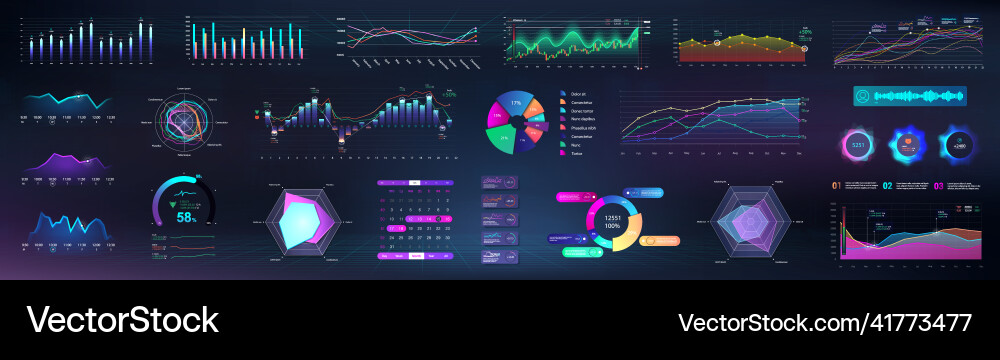Big collection infographic template elements Vector Image