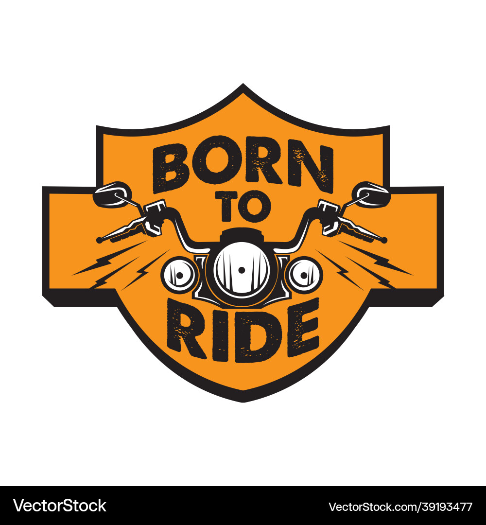 Biker logo and badge design Royalty Free Vector Image
