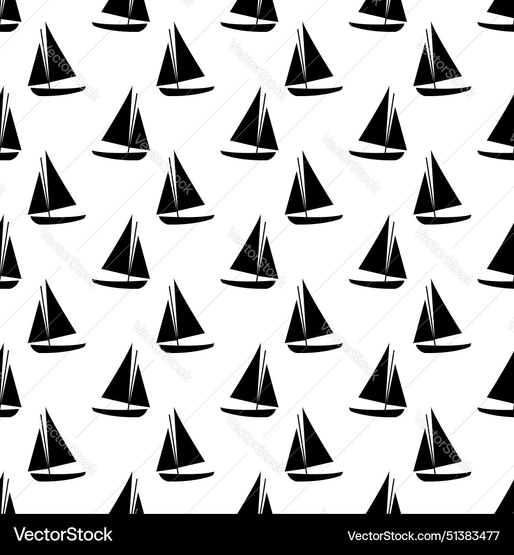 Boat seamless pattern Royalty Free Vector Image