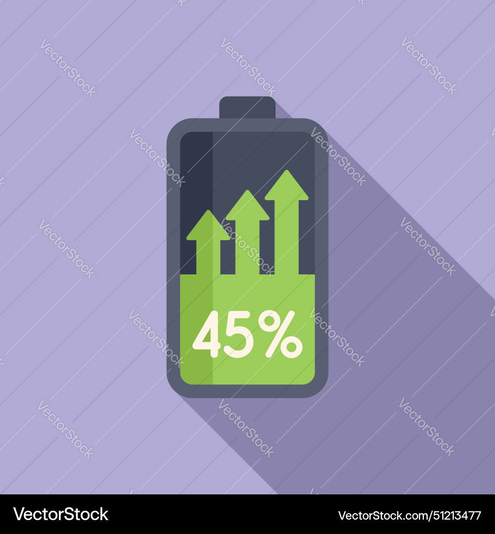 Charging energy battery icon flat electro Vector Image