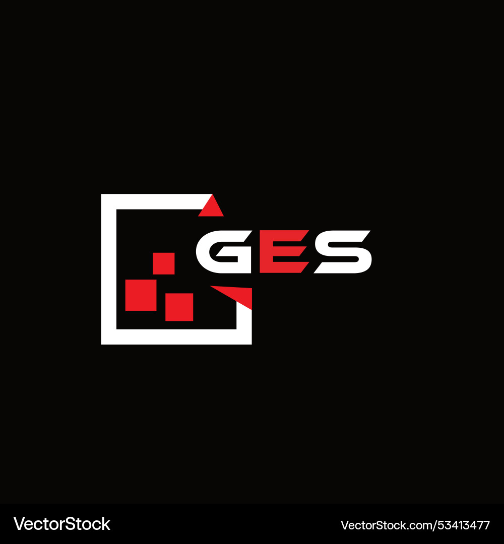Ges creative minimalist letter logo unique Vector Image