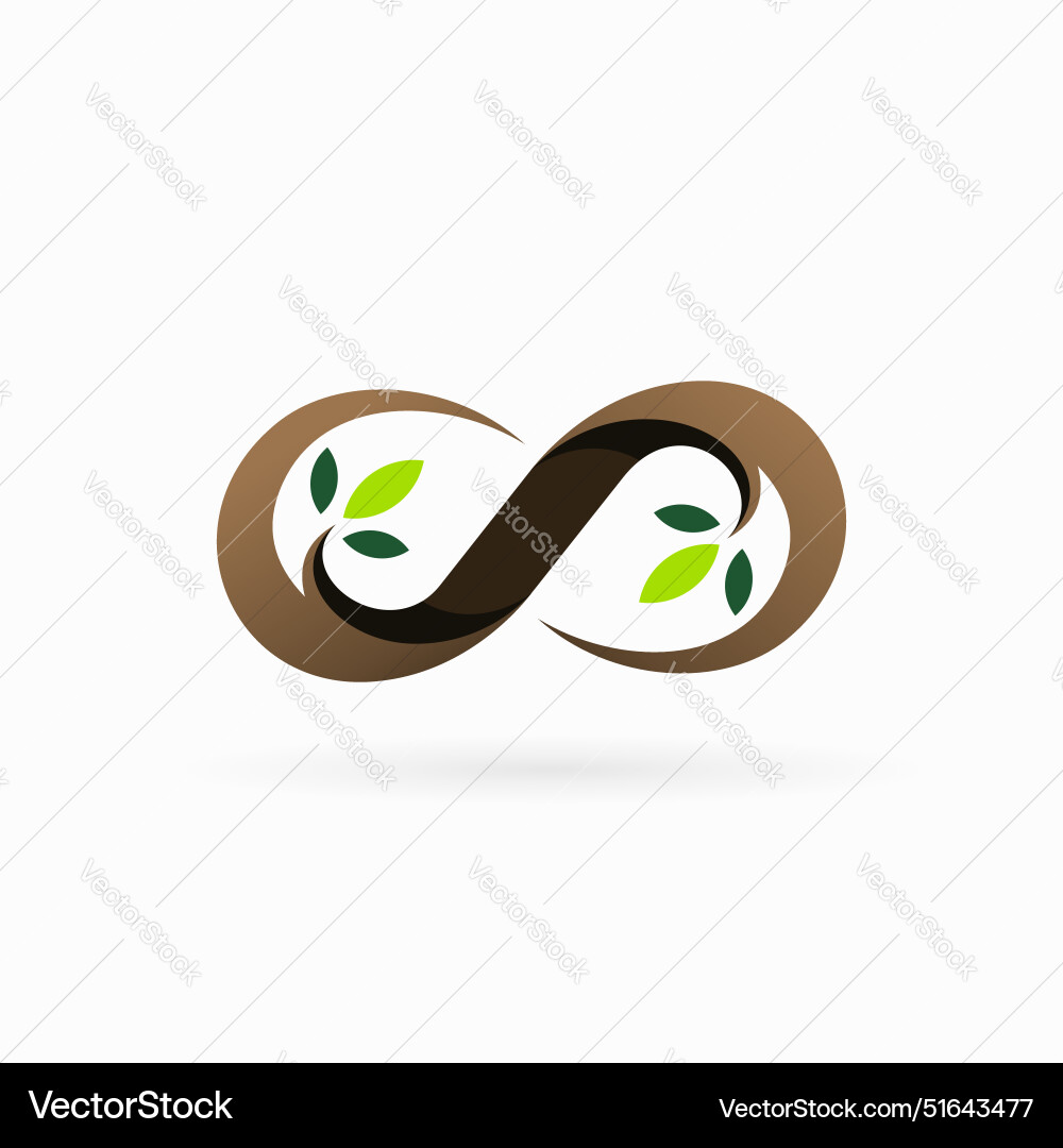 Infinity root symbol Royalty Free Vector Image