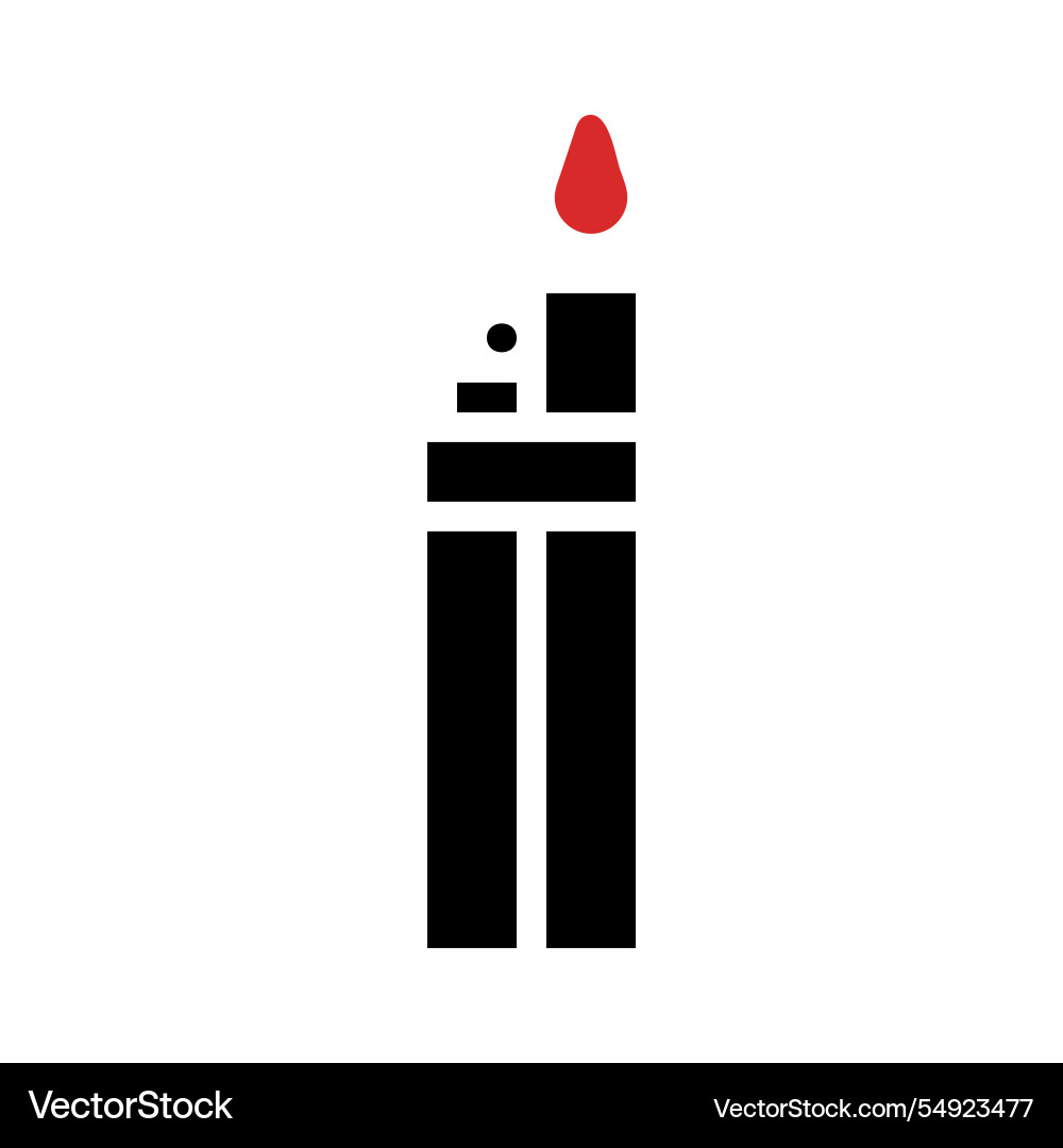 Lighter icon symbol of ignition fire and flame Vector Image