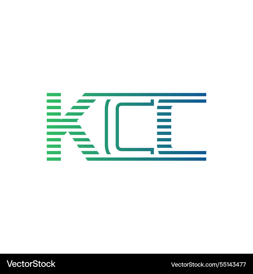 Modern kcc logo design letter minimalist Vector Image