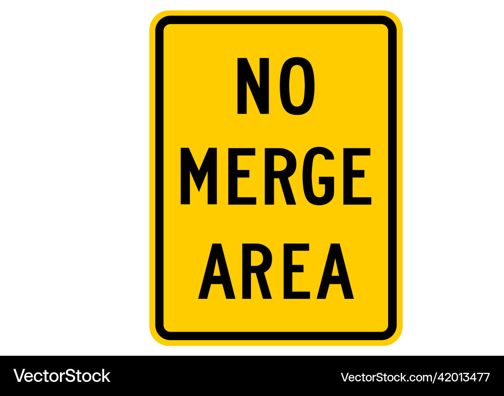 No merge Royalty Free Vector Image - VectorStock