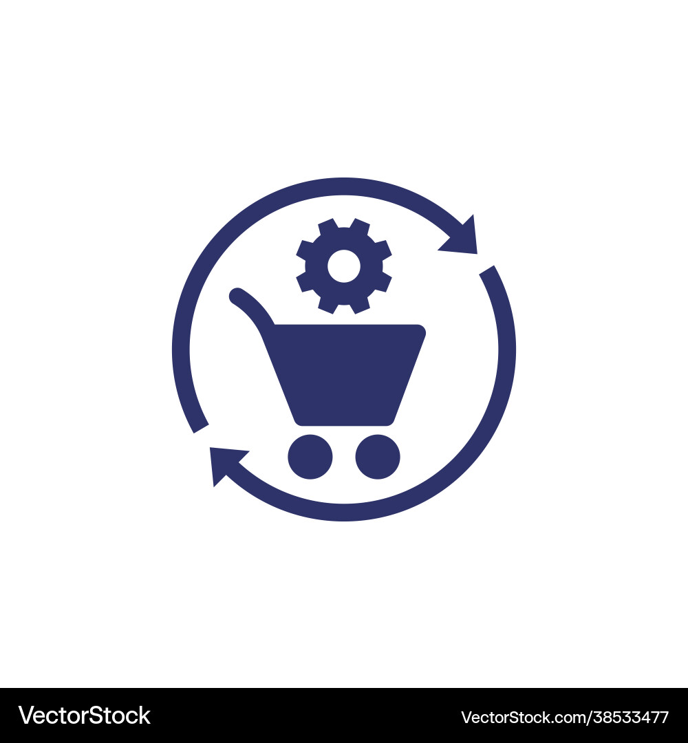 Order processing procurement icon on white Vector Image