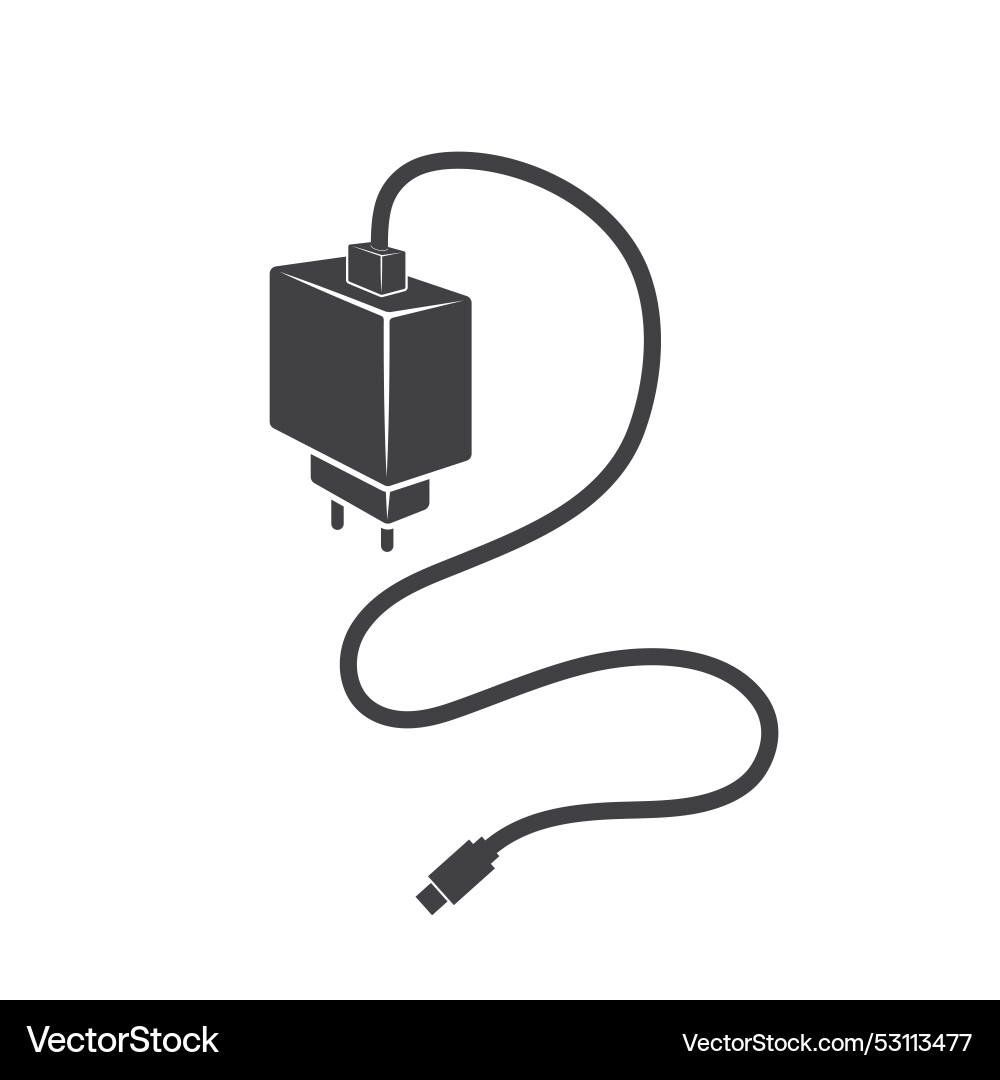 Phone charger adapter 3d icon design template Vector Image