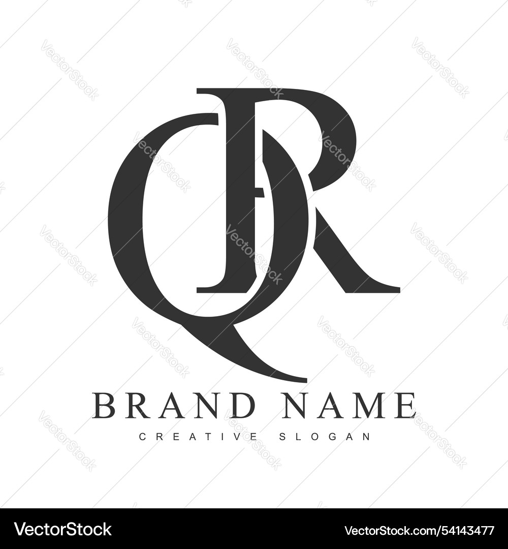 Qr trendy logotype template initial letter q Vector Image