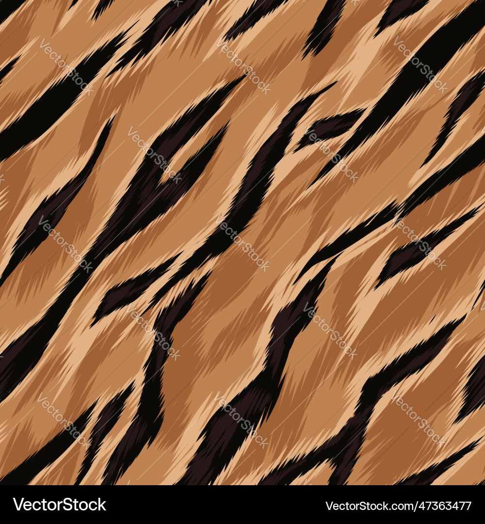 Seamless Tiger Skin Pattern Royalty Free Vector Image