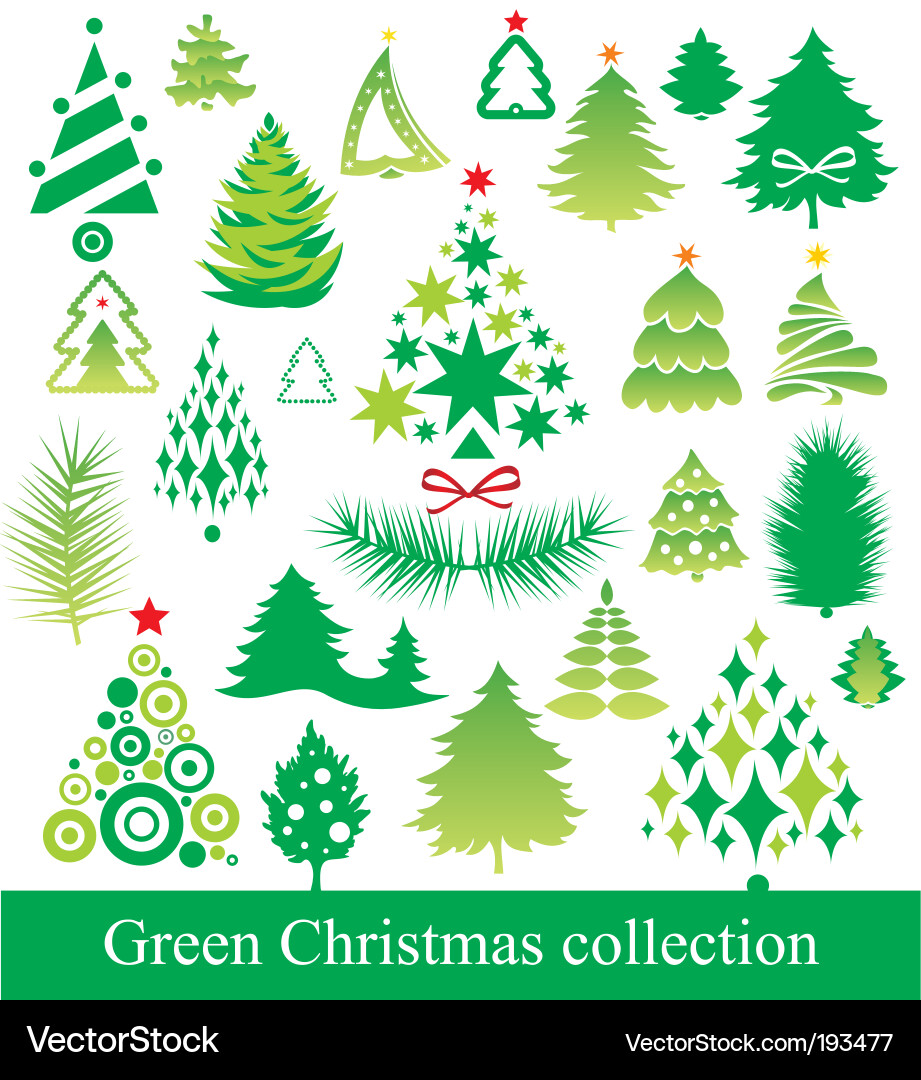 Set of christmas tree Royalty Free Vector Image