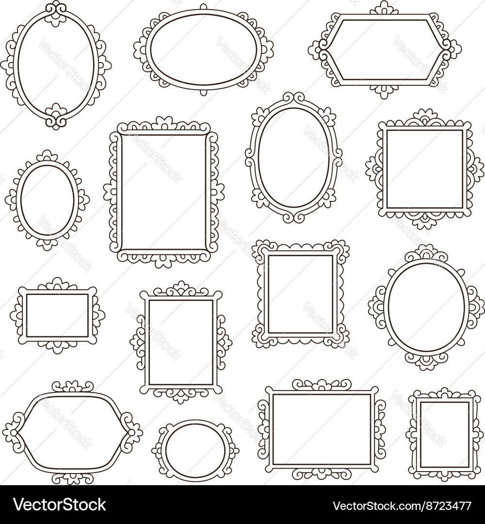 Vintage Frame Collection Royalty Free Vector Image