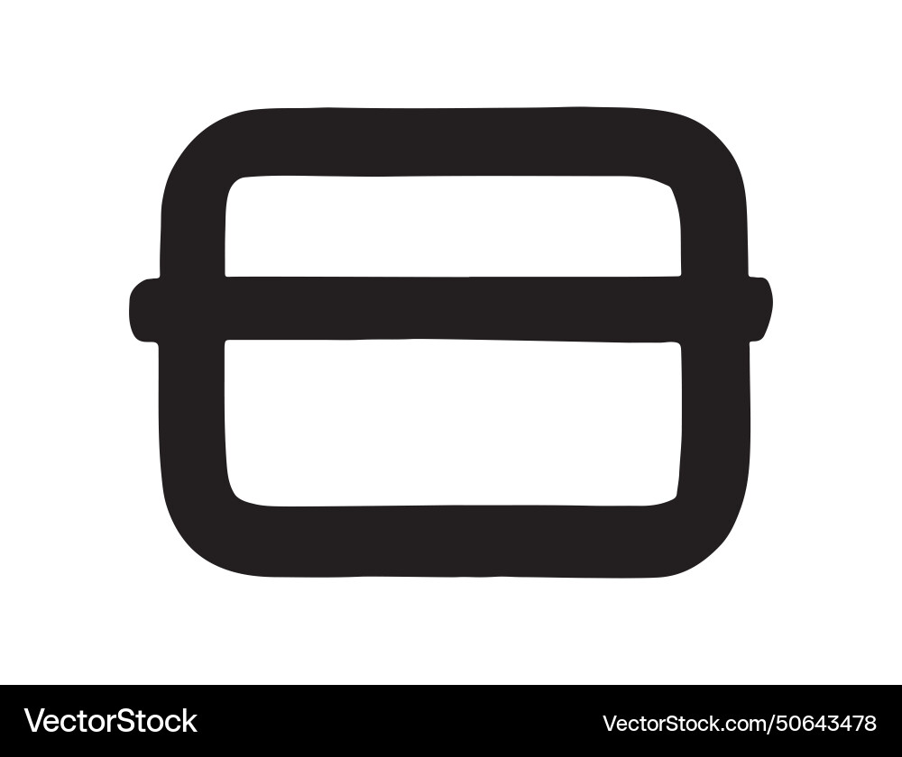 Detailed Belt Buckle Silhouette Royalty Free Vector Image