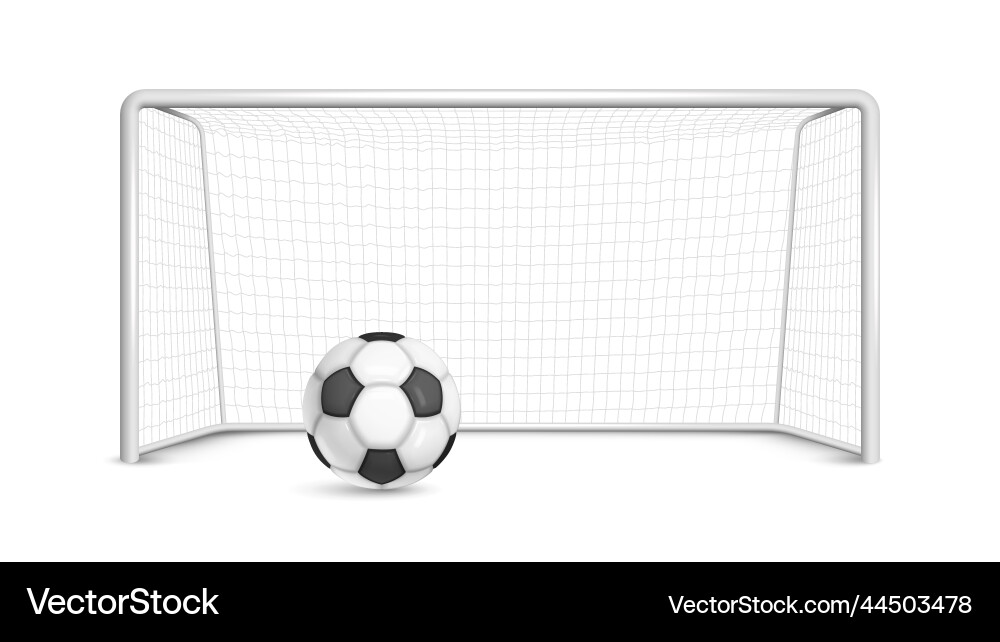 Football gates realistic composition Royalty Free Vector